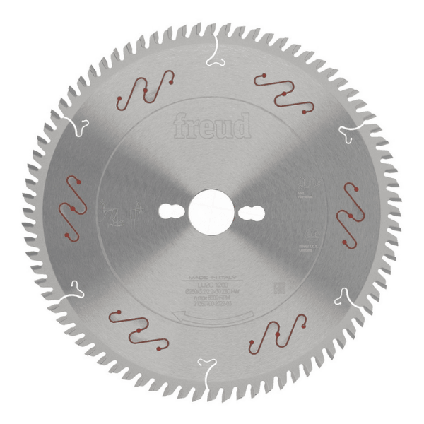 Lưỡi cưa gỗ tự nhiên ít ồn, 250mm, 100 răng, cốt 30mm Frued LU2C-1300