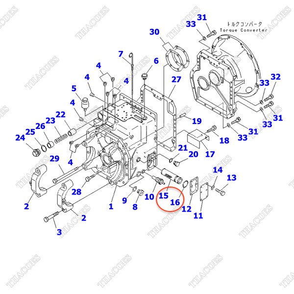 (AT) Lọc dầu hộp số thô 3EA-15-11600 | https://thacoes.com/