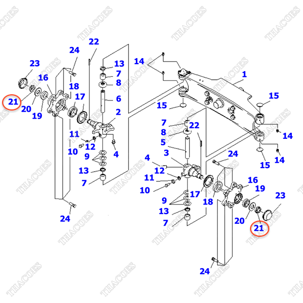 Ecu hãm moay ơ 01593-13018; 01593-23018 | https://thacoes.com/