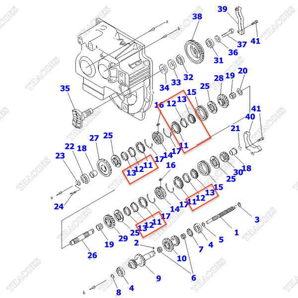 Cụm bánh răng đồng tốc 3EB-14-31312; 3EB-14-31311 | https://thacoes.com/