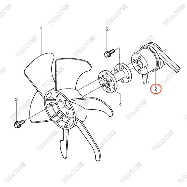 Puly cánh quạt BN-17490-74252 | https://thacoes.com/