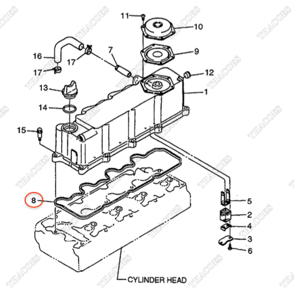 Gioăng nắp dàn cò BN-1C010-14520 | https://thacoes.com/
