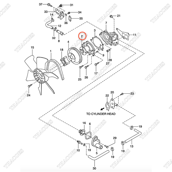 Bơm nước N-21010-FU425 | https://thacoes.com/