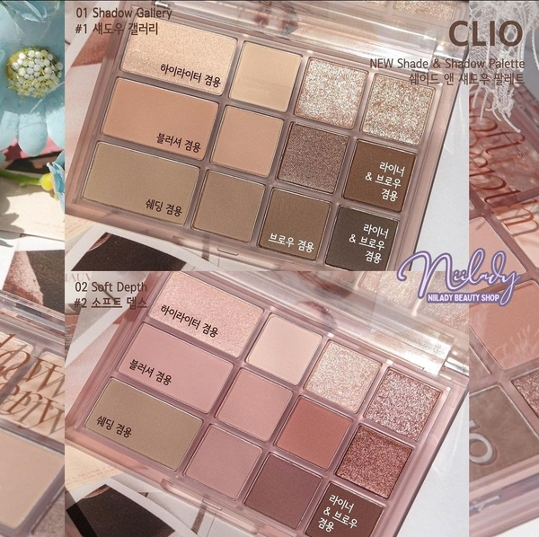 Bảng mắt Clio Shade & Shadow Palette (HSD 8/2025)