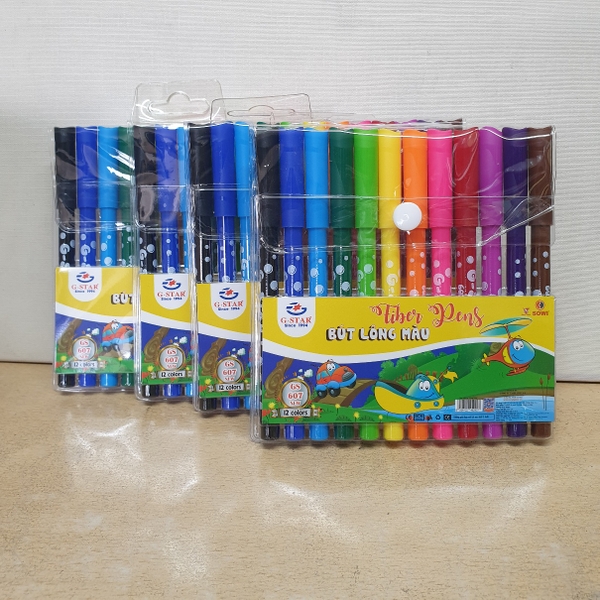 Bút lông tô màu 12 màu, G-Star GS-607 (1 hộp) Công ty TNHH Văn phòng ...
