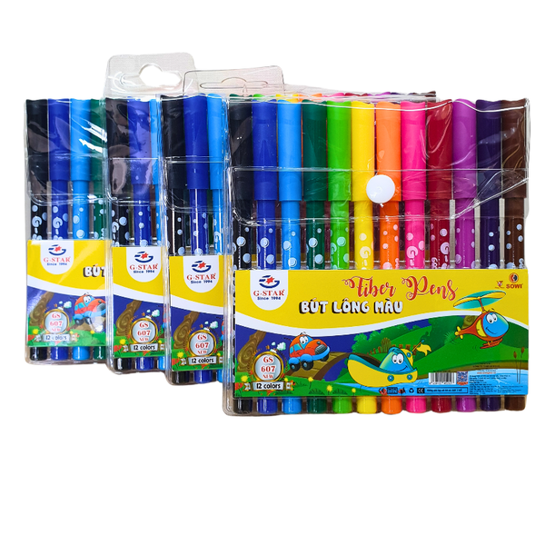 Bút lông tô màu 12 màu, G-Star GS-607 (1 hộp) Công ty TNHH Văn phòng ...