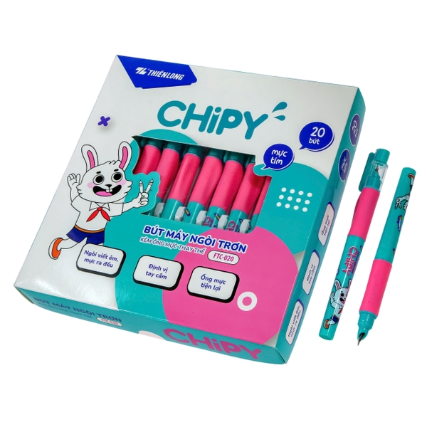 Viết máy ngòi trơn Thiên Long Chipy FTC-020, ống mực tím (1 Cây) Công ...