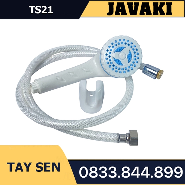 Tay Bông Sen TS21 Nhựa Trắng Lắp Vào Củ Sen Tắm - Thương Hiệu JAVAKI