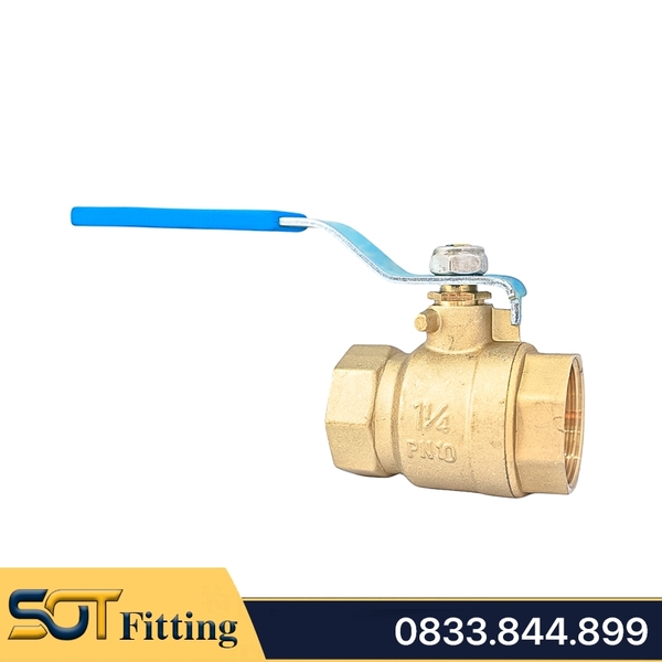 Van Bi Đồng MI Tay Gạt Inox - Brass Ball Valve With Lever Handle