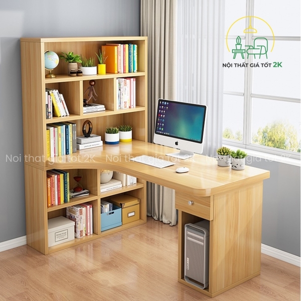 Bàn học kèm kệ sách - BHKS001 Nội thất giá tốt 2K