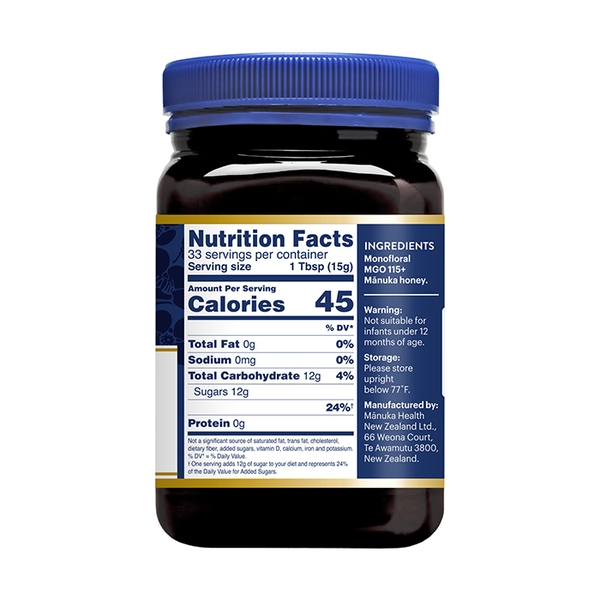 MANUKA HONEY HEALTH MGO115+ (500GR) FarmerFood