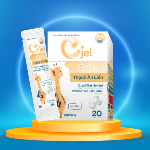 Thạch ăn liền Cjel Calci D3K2 bổ sung calci, vitamin D3 và vitamin K2 ...