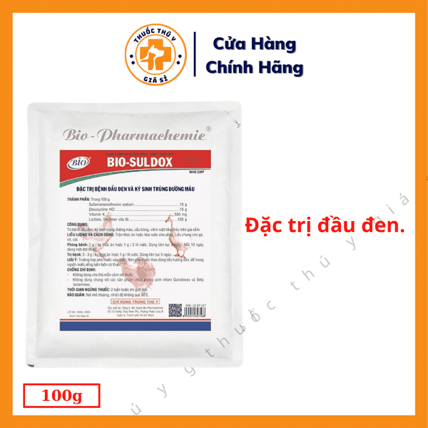 Bio Suldox 100gr Đặc Trị Ký Sinh Trùng Đường Máu Phân Phối Thuốc Thú Y