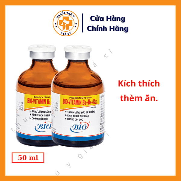 Bio Vitamin B1+B6+B12 50ml Chính Hãng Giá Tốt Phân Phối Thuốc Thú Y
