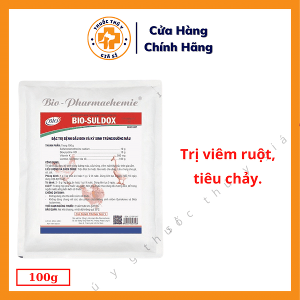 Bio Suldox 100gr Đặc Trị Ký Sinh Trùng Đường Máu Phân Phối Thuốc Thú Y