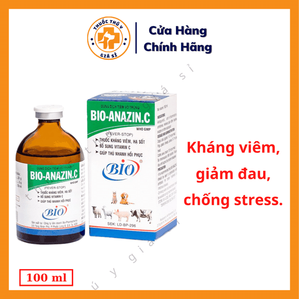 Bio Anazin C 100ml Chính Hãng Giá Tốt Phân Phối Thuốc Thú Y