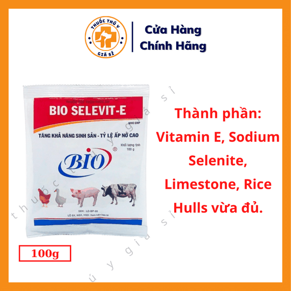 Bio Selevit E 100gr Chính Hãng Giá Tốt Phân Phối Thuốc Thú Y