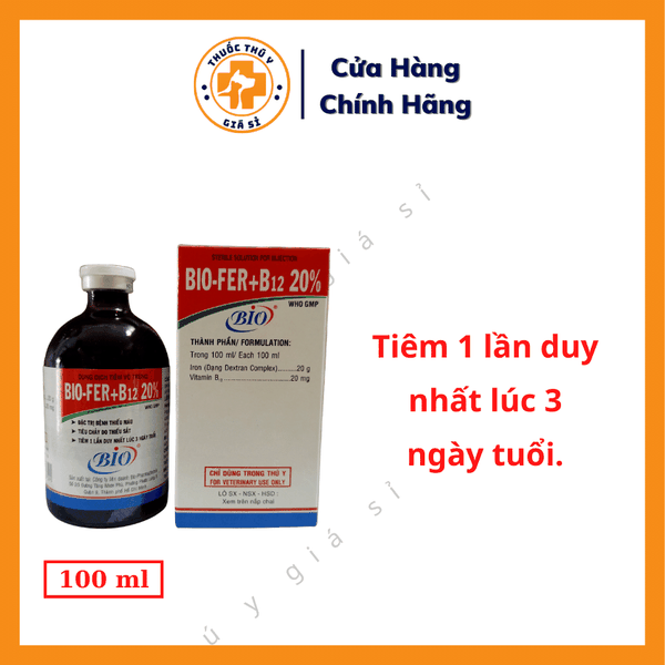 Bio Fer B12 20% 100ml Chính Hãng Giá Tốt Phân Phối Thuốc Thú Y