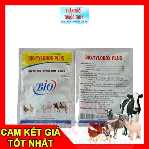 Bio Tylodox Plus 100gr Đặc Trị CRD, Ecoli Phân Phối Thuốc Thú Y
