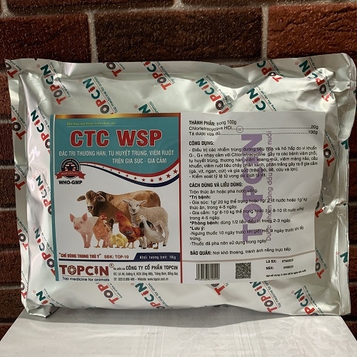 Topcin CTC WSP (10in 1) Kg Chính Hãng Giá Tốt Phân Phối Thuốc Thú Y