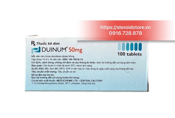 Clomid - Clomiphene Citrate 50mg Duinum - Hãng Medochemie