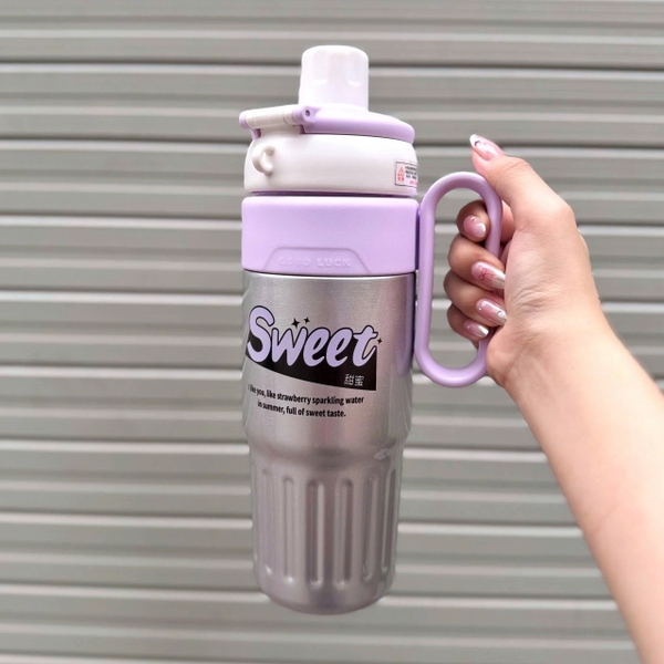 Bình giữ nhiệt Sweet 780ml inox 316 cao cấp có tay cầm