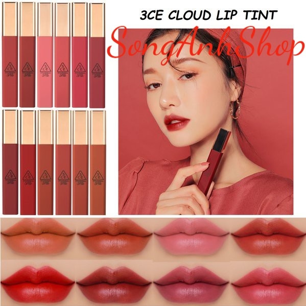 Son kem lì 3CE Cloud Lip Tint - #MACARON RED