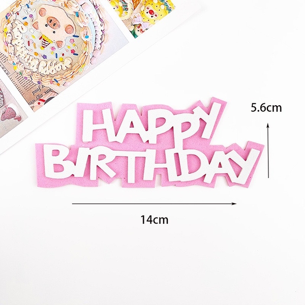 Chữ HPBD hồng trắng (xốp).