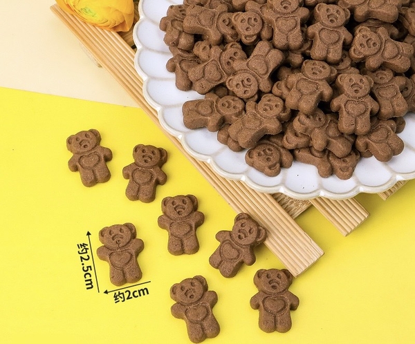 Bánh quy hình gấu đứng size nhỏ 2.5cm-MÀU SOCOLA (GÓI 180 gam).