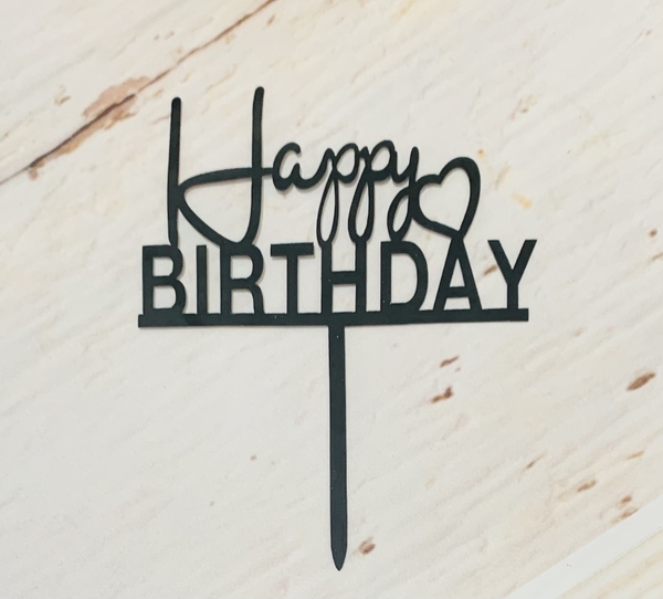 Set 10 mica HPBD in dưới gắn tim-ĐEN.