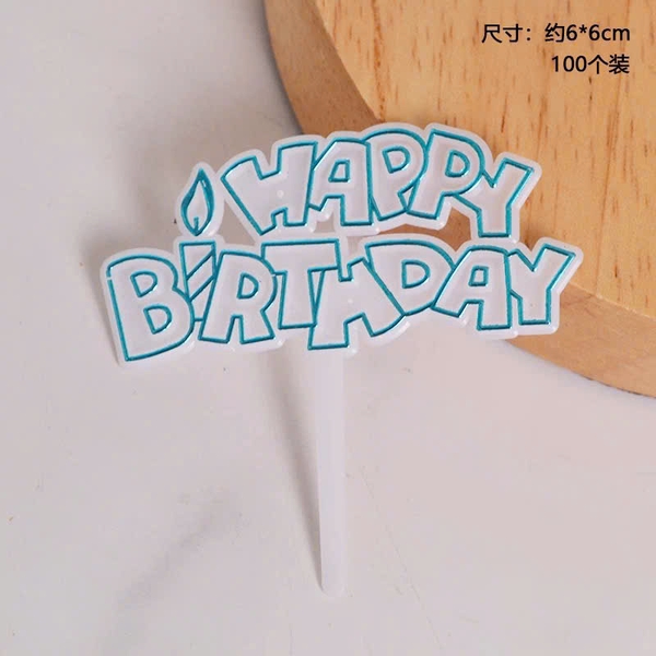 Set 100 cây nhựa HPBD chữ vuông-XANH.