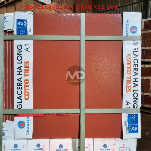 Gạch Cotto Viglacera Hạ Long Tráng Men đỏ 40x40 giá rẻ
