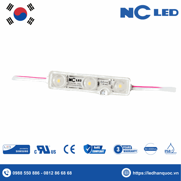 LED Module 3 bóng NC-ECO3S-HW2-4000K (chip LED Samsung) | Led Hàn Quốc