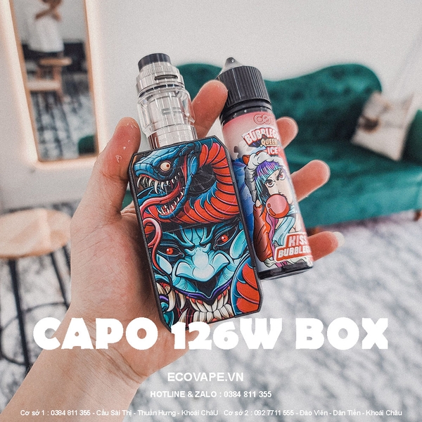 CAPO 126W + Tank + 2pin + Tinh dầu