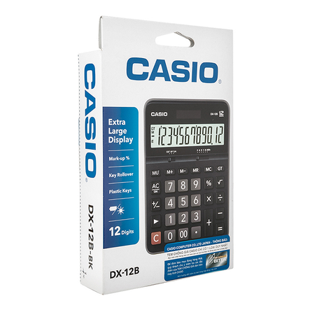 Máy Tính Casio DX-12B-BK | Nhà Sách Tiến Thọ