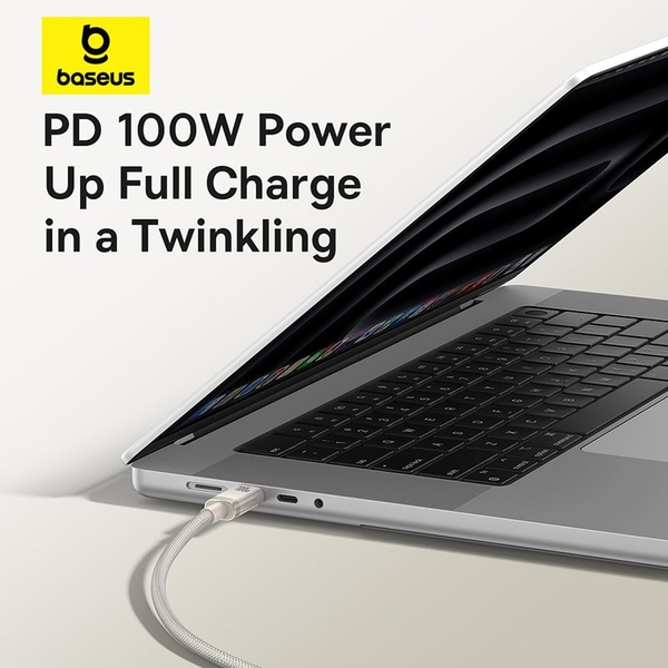 Cáp Sạc Nhanh 100W Baseus Titanium Alloy C to C - chube.vn