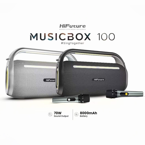 Loa Bluetooth Karaoke HiFuture MusicBox 100 70W, 8000mAh - chube.vn