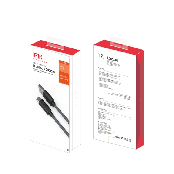 Dây Cáp Sạc Feeltek USB Type C to Type A - chube.vn