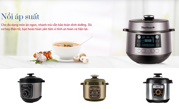 Top 4 nồi áp suất điện Bluestone -PCB5619, PCB5629, PCB-5748, PCB-5648