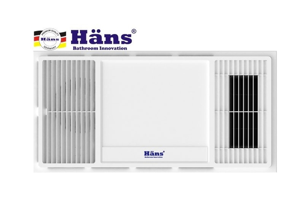 Quạt Âm Trần Đa Năng Hans HA2 (Sưởi ấm, thổi gió mát, thông gió–hút mùi ...