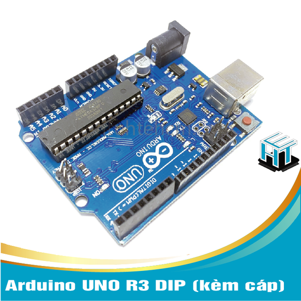 Arduino UNO R3 DIP kèm dây cáp CHẤT LƯỢNG HTE LINH KIỆN ĐIỆN TỬ PRO