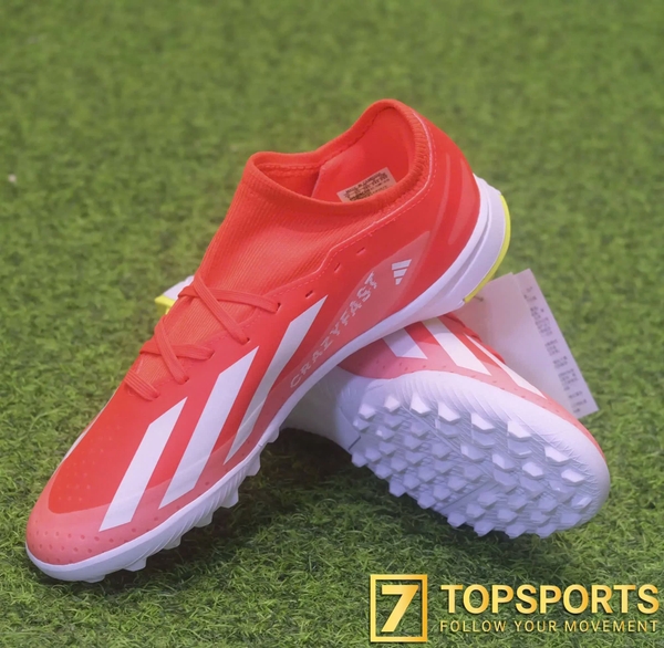 Adidas X Crazyfast League TF Kids - Solar Red/White/Team Solar Yellow ...