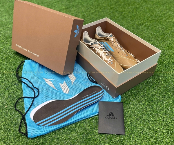 Adidas F50 Elite Messi x Bad FG - Cardboard/Cream White/Bright Cyan ...