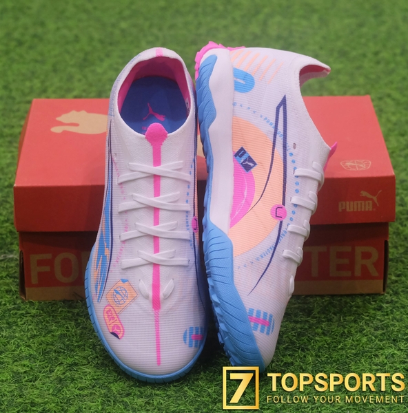Puma Ultra 5 Match TF - White/Blue/Pink 108091 01 7TOPSPORTSVN