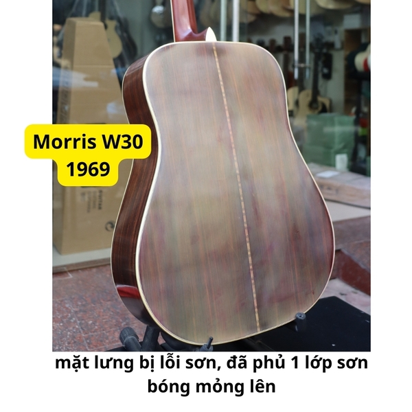 Đàn Guitar Acoustic Morris W30 1969 Lỗi Sơn Âm Hay Vinaguitar