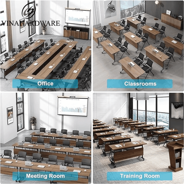 Vinahardware Foldable Mobile Conference Table, Meeting Table And ...