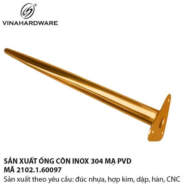 Stainless Steel Taper Tube Leg – PVD 24K Gold Plating | Vinahardware ...