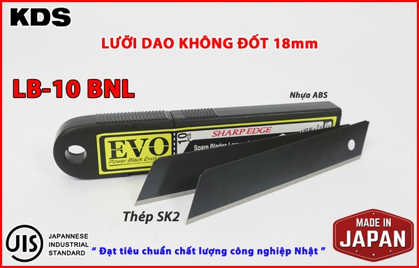Lưỡi dao KDS LB-10BNL EVO 18mm (Hộp 10 cái) | TRANGTHIETBI.VN