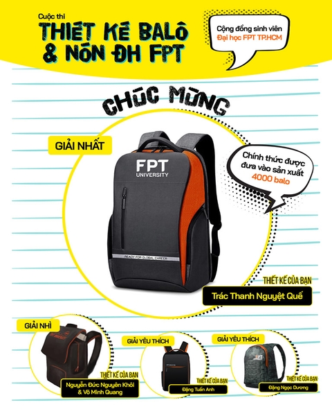 Thiết kế balo của Đại Học FPT chính thức được sản xuất 4000 cái | Xưởng ...