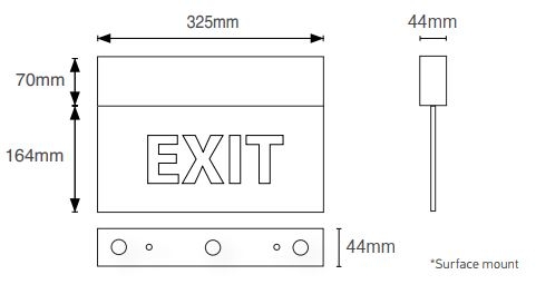 Đèn thoát hiểm treo trần Denko - EmFLEX 1602M